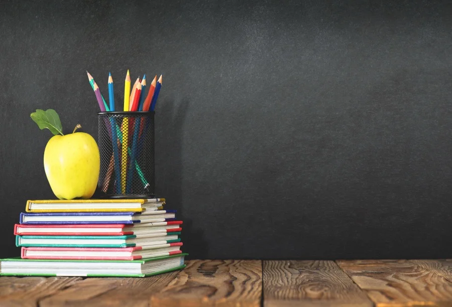 Chalkboard With Apple