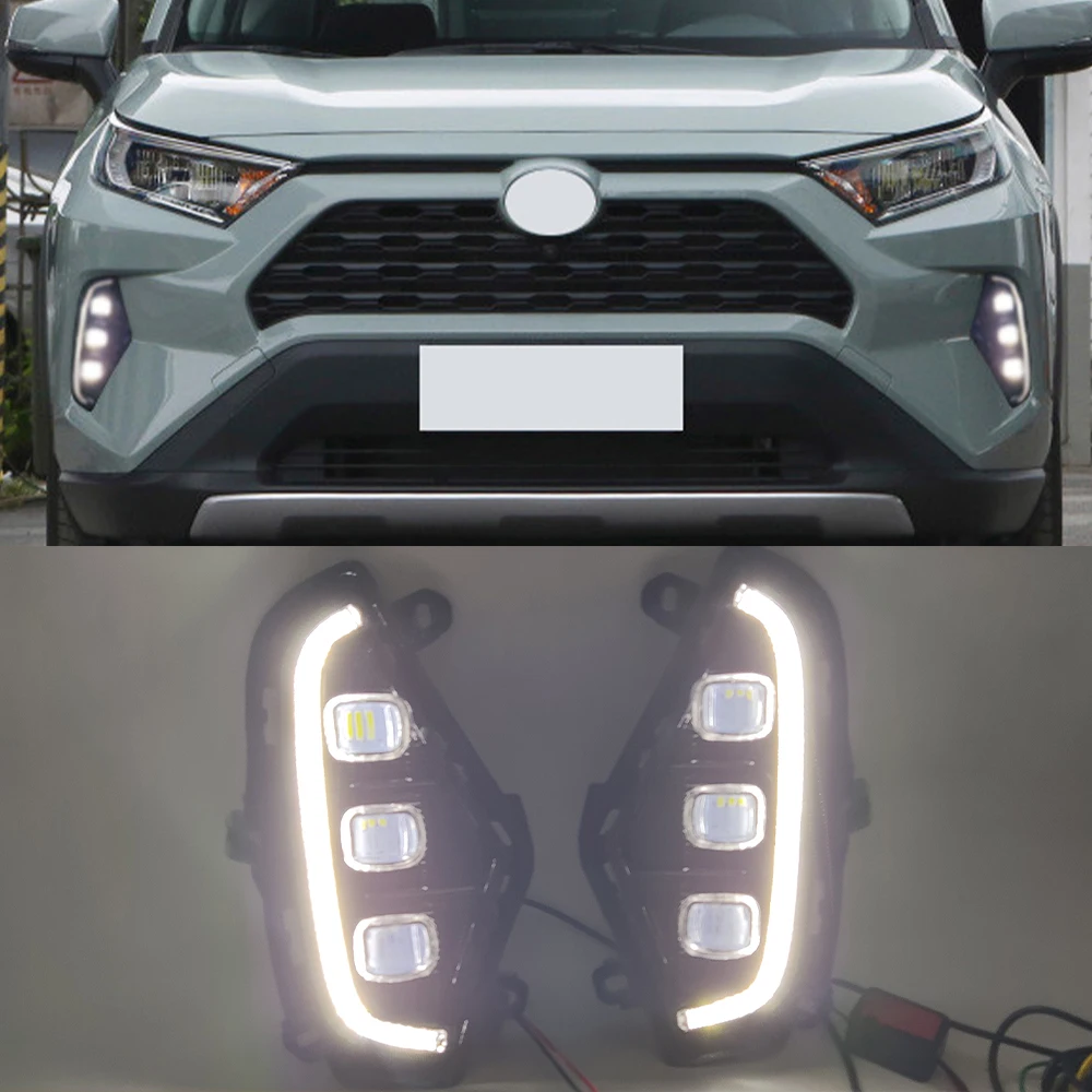 1Set-Car-LED-Daytime-Running-Light-DRL-For-Toyota-RAV4-2019-2020-2021 ...