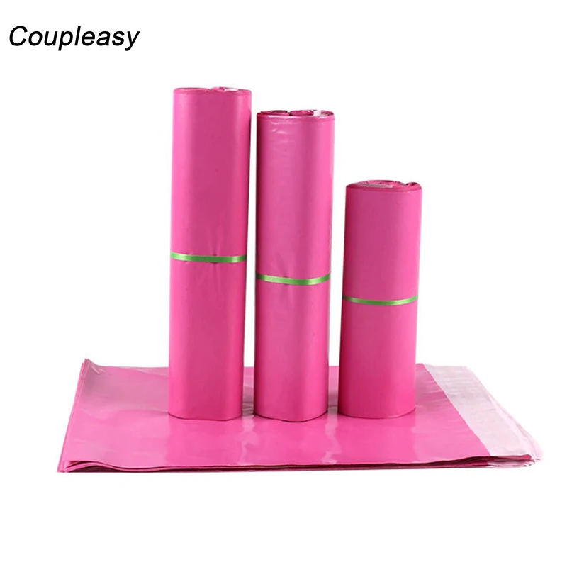 10Pcs-7-Sizes-Pink-Plastic-Logistics-Courier-Bag-Self-Adhesive-Seal ...