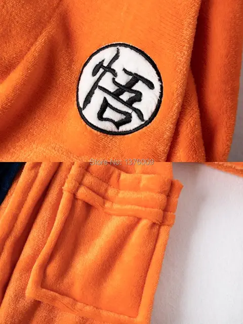 Anime Dragon Ball Son Goku Kimono Bathrobe Gown Cosplay Costume ...