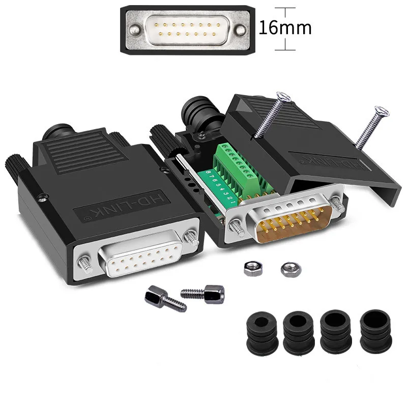 Db 15 Sub Connector Female | 15 Pin Db15 Female Connector - New 15pin D ...