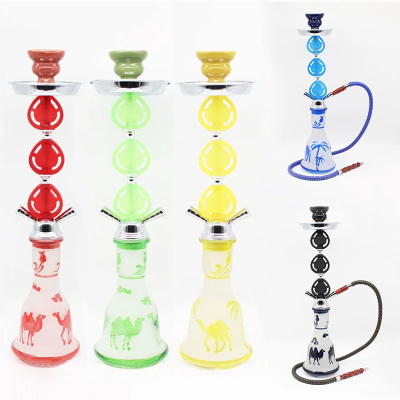 Shisha Hookah de cristal acrílico árabe de talla grande, juego completo ...