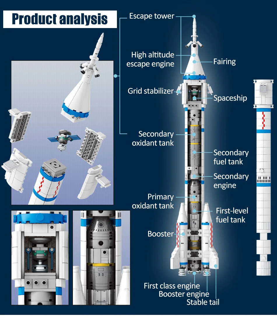 SEMBO Block Aviation Rocket Building Blocks - Building Toys