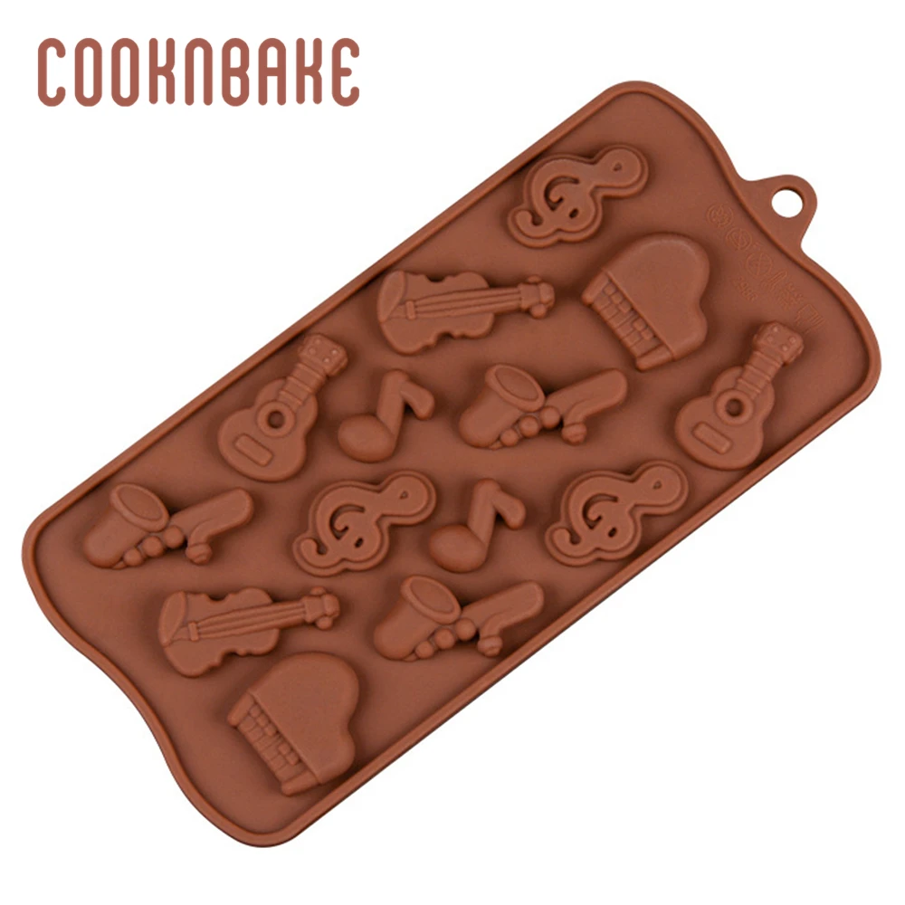 COOKNBAKE Guitar Shaped Silicone Mold for Chocolate Musical Instrument ...
