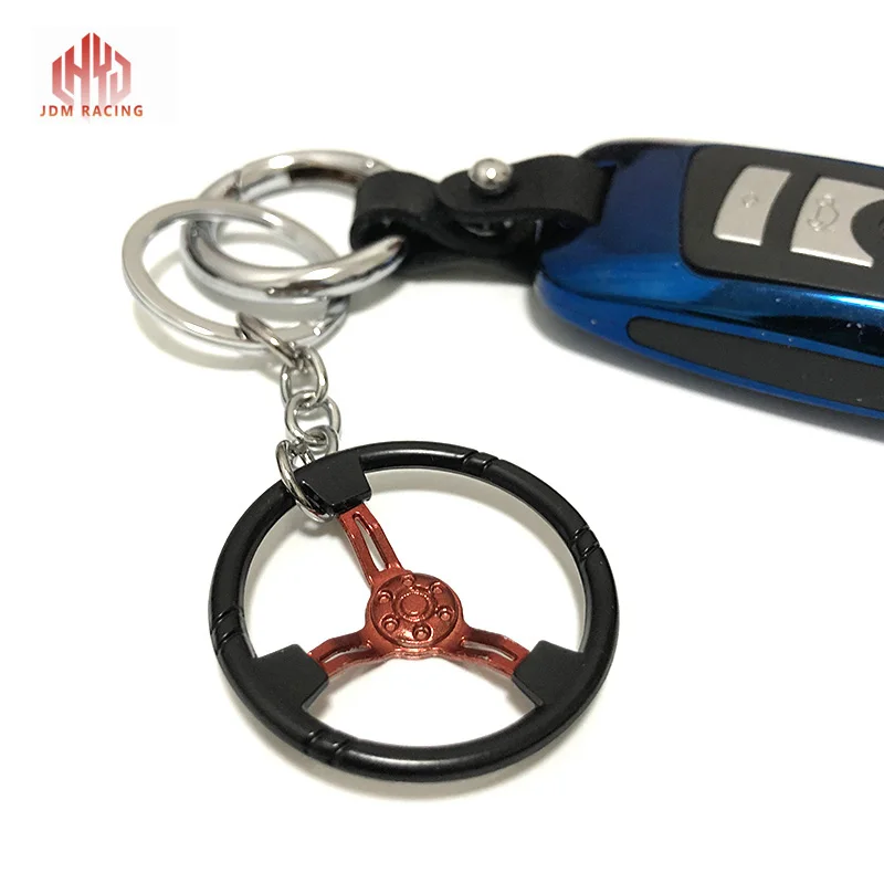 Newest Popular Auto Stainless Steel Car Steering Wheel Model Key Ring ...