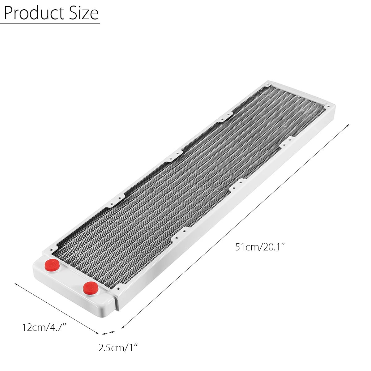 480mm Copper Computer Radiator Water Cooler Liquid Cooling 13 Tubes ...