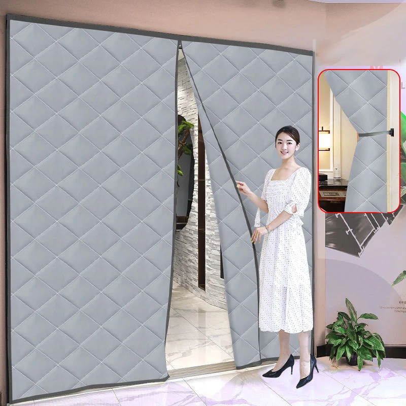 Door-Curtain-Thickened-Magnetic-Screen-In-Winter-Cold-Warm-Isolation-Of ...