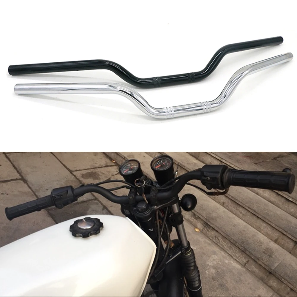 7/8" 22mm Retro Motorcycle Handlebar Motorbike Handle Bars for Cafe ...