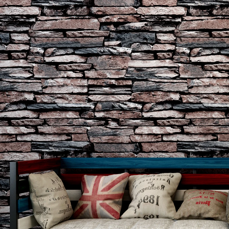 Wallpaper Brick 3d Restaurant Living Room Background Home Decor ...