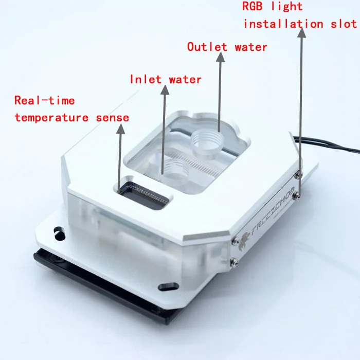 FREEZEMOD computer CPU AMD water cooling block 2020 LCD temperature ...