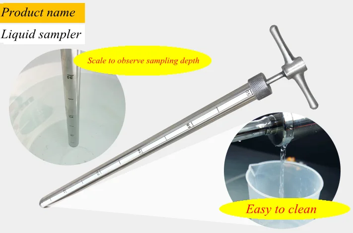 304/316 Stainless Steel Liquid Sampling Tube Depth Gauge Water Sampler ...
