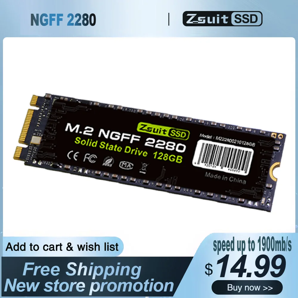 Zsuit M2 SATA SSD 128GB 256GB 512GB 1TB Solid State Drive 500GB 1 TB M ...