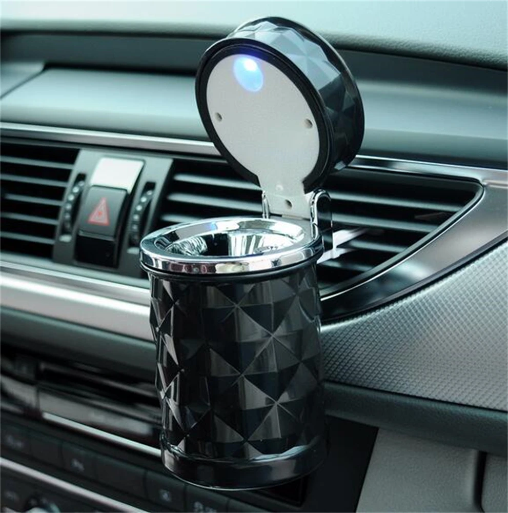 Car-Black-Led-Trash-Can-Garbage-Holder-Ashtray-Storage-Bag-Accessories ...