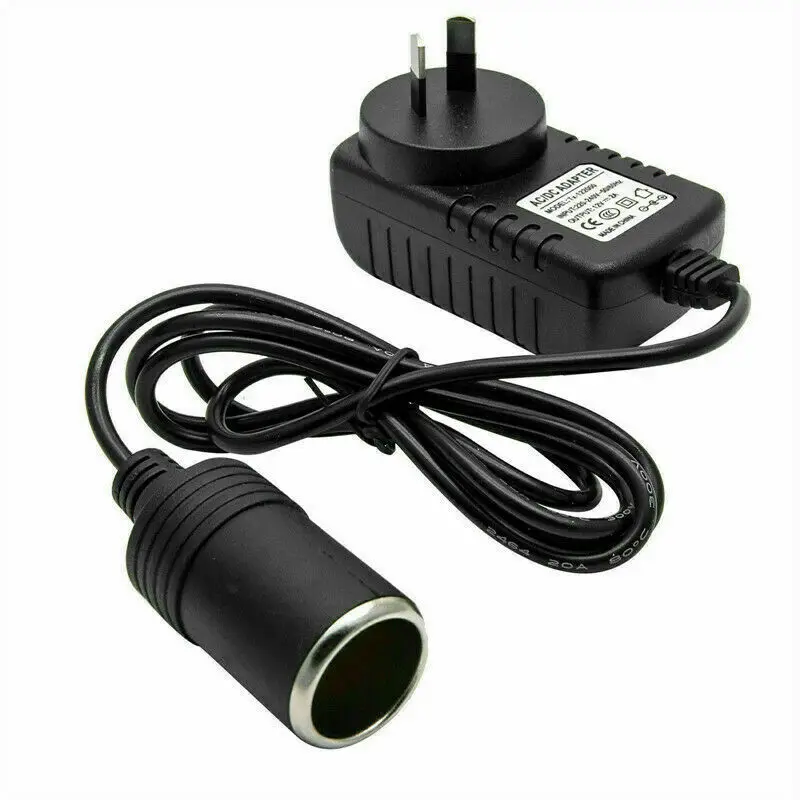 12v Mains Plug Socket Adapter Car Cigarette Lighter Power Converter ...