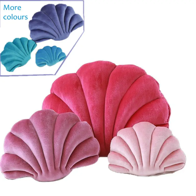 Cobertor de almohada en forma de concha para niña, funda de lujo con ...