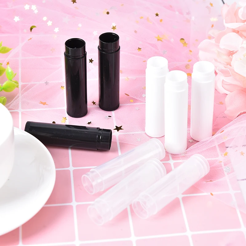 100PCS-5ml-DIY-Empty-Lipstick-Bottle-With-Cap-Clear-Black-White ...