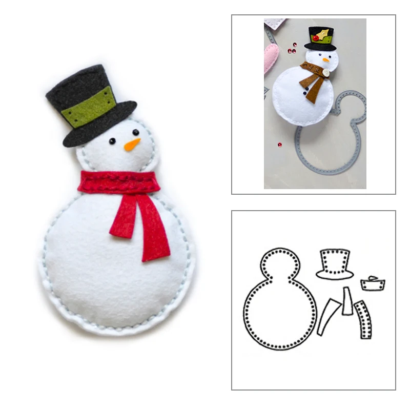 2020 New Christmas Snowman Metal Cutting Dies For DIY Cut Paper Craft ...