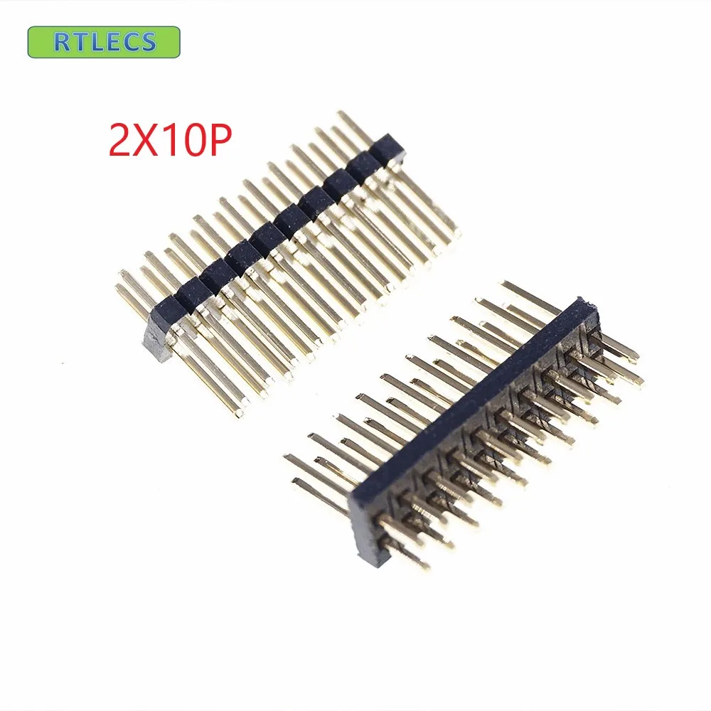 1000pcs 2x10 P 20 Pin 1.27mm Pitch Pin Header Male Dual Row Male ...