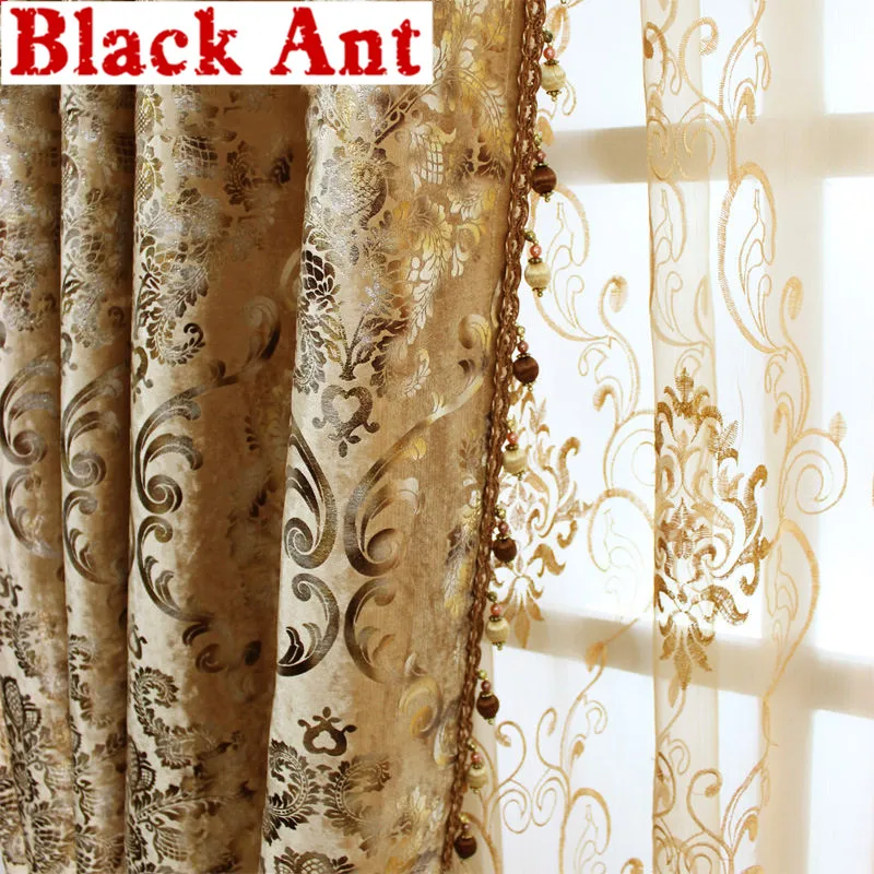 Noble Luxury Curtain For Window Bedroom Blackout Velvet Cloth Drape ...