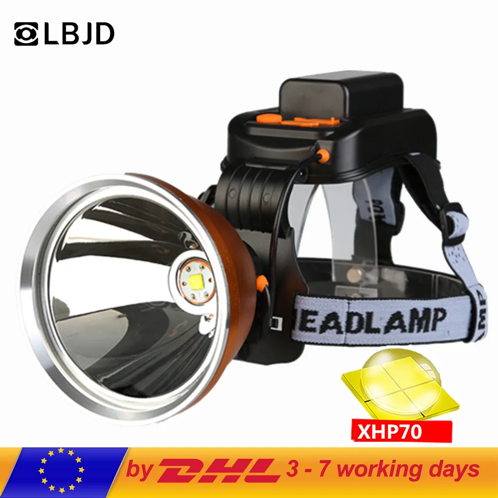 사냥용 XHP70 Led 헤드램프 헤드램프 내장 배터리 19800mAh 강력 헤드라이트 화이트 옐로우 라이트, 전조등 헤드라이트 ...