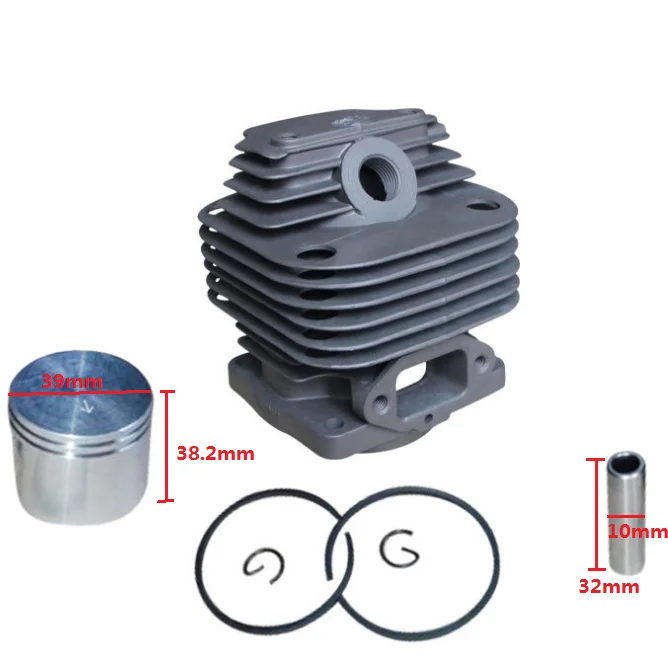 39MM CYLINDER PISTON GROUP BLOCK KIT FIT MITSUBISHI T200 2 CYCLE BRUSH ...