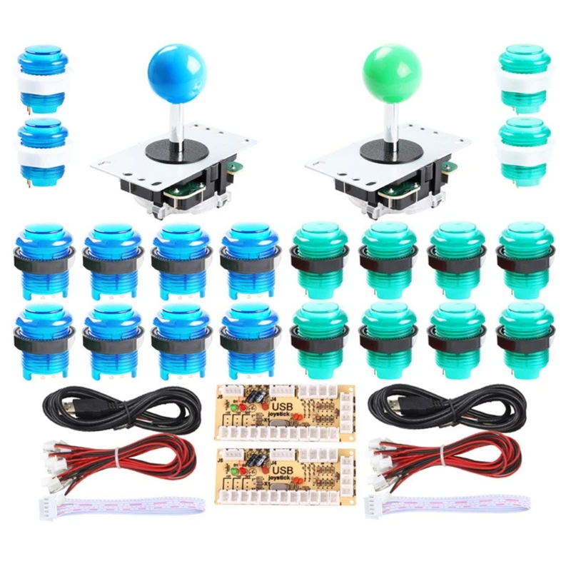 2023-New-DIY-Arcade-Game-Control-Board-Kit-2-Players-Joystick-Game-Kit ...