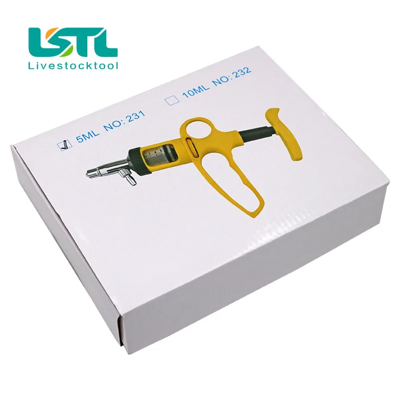 5ML Veterinary Drench Gun Animal Continuous Syringe Injector Infusion ...