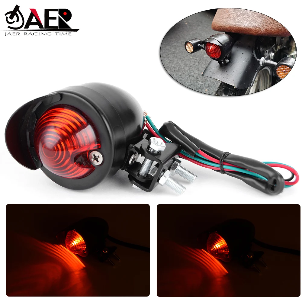 Motorcycle Red 12v Led Adjustable Cafe Racer Style Stop Tail Light ...