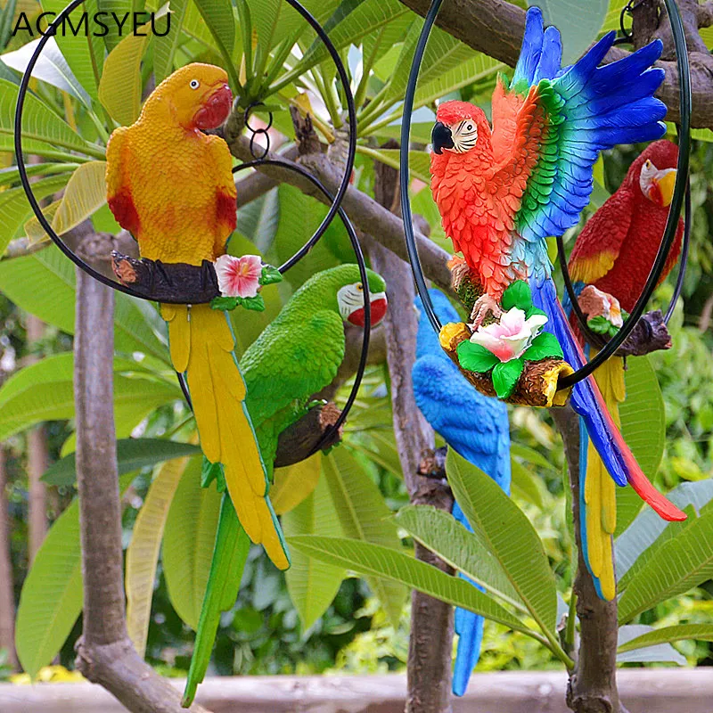 Simulation Resin Bird Parrot | Parrots Decoration Resin | Decoration ...