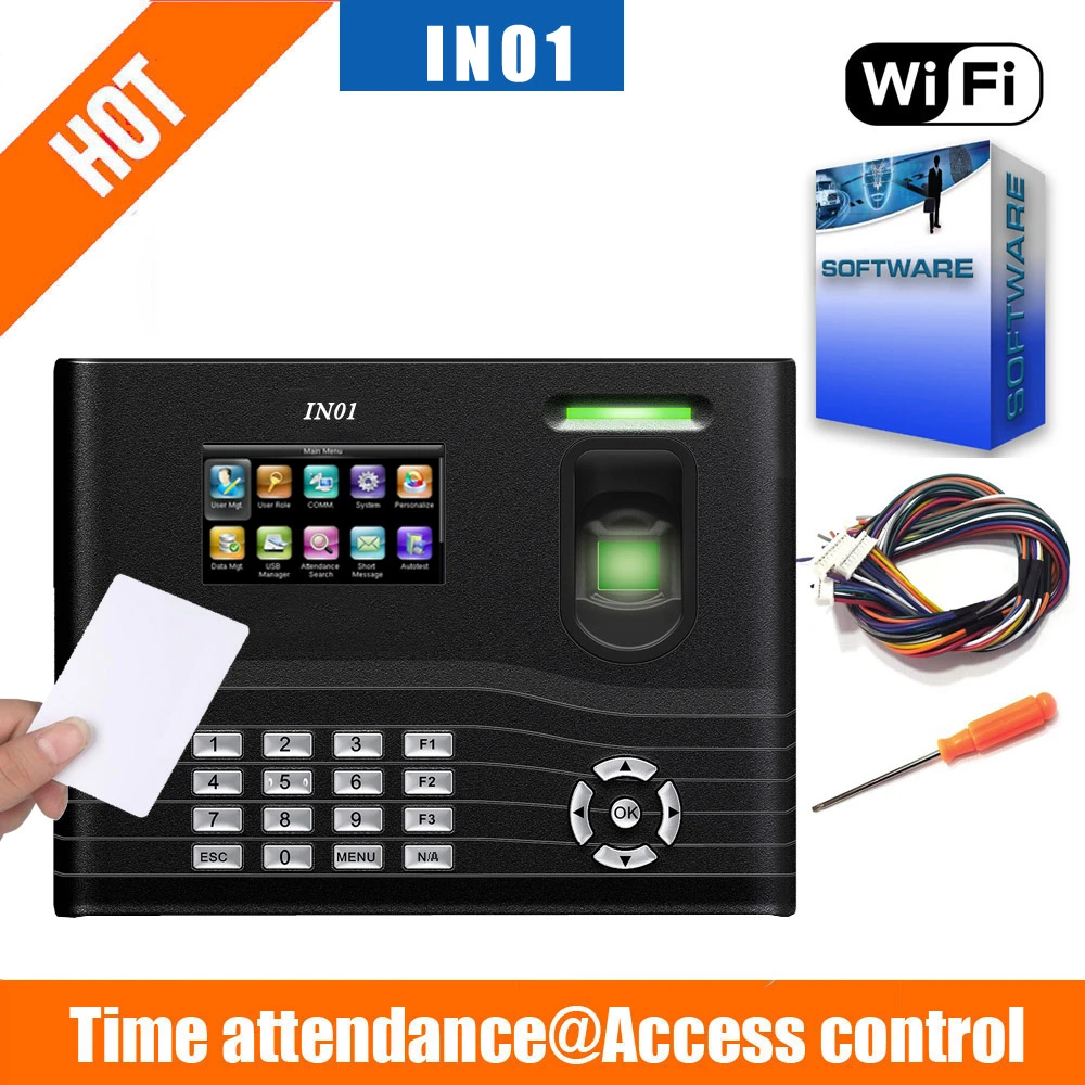 In01-a Tcp/ip Usb Biometric Fingerprint Time Attendance System Office Time Clock Employee ...