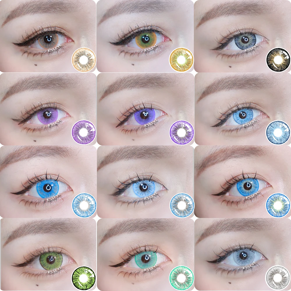 Soft-Color-Contact-Lense-POP-News-2Tone-Beautiful-Pupil-Makeup-Coser ...