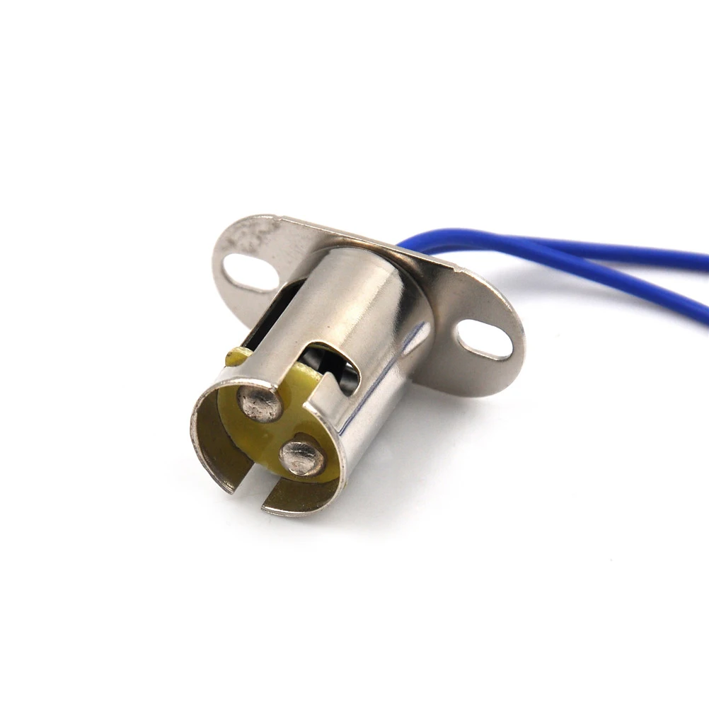 High quality Metal B15 Lampholder B15D Socket Flat Foot Lamp Holder ...