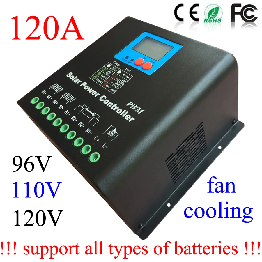 120V-Solar-Charge-Controller-120A-110V-96V-Battery-Regulator-for-Lead ...
