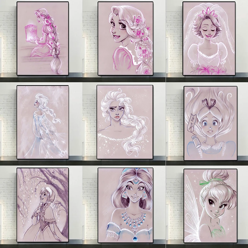 Disney Princess Canvas Painting Ideas