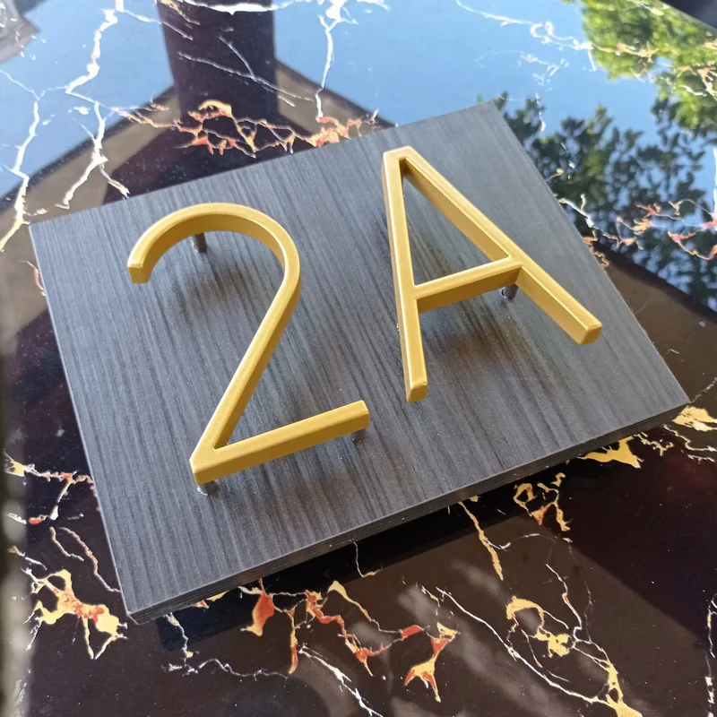 Gold Mailbox Numbers
