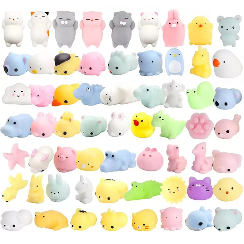 Cartoon Mochi Squishy Animal Fidget Toys Mini Spongy, 57% OFF