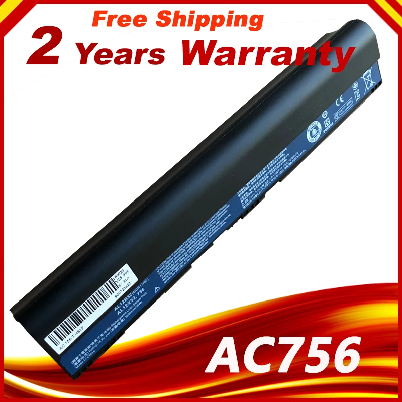 4 Cells 14.8V Laptop Battery For Acer Aspire One 710 756 V5 171 AL12B31 ...
