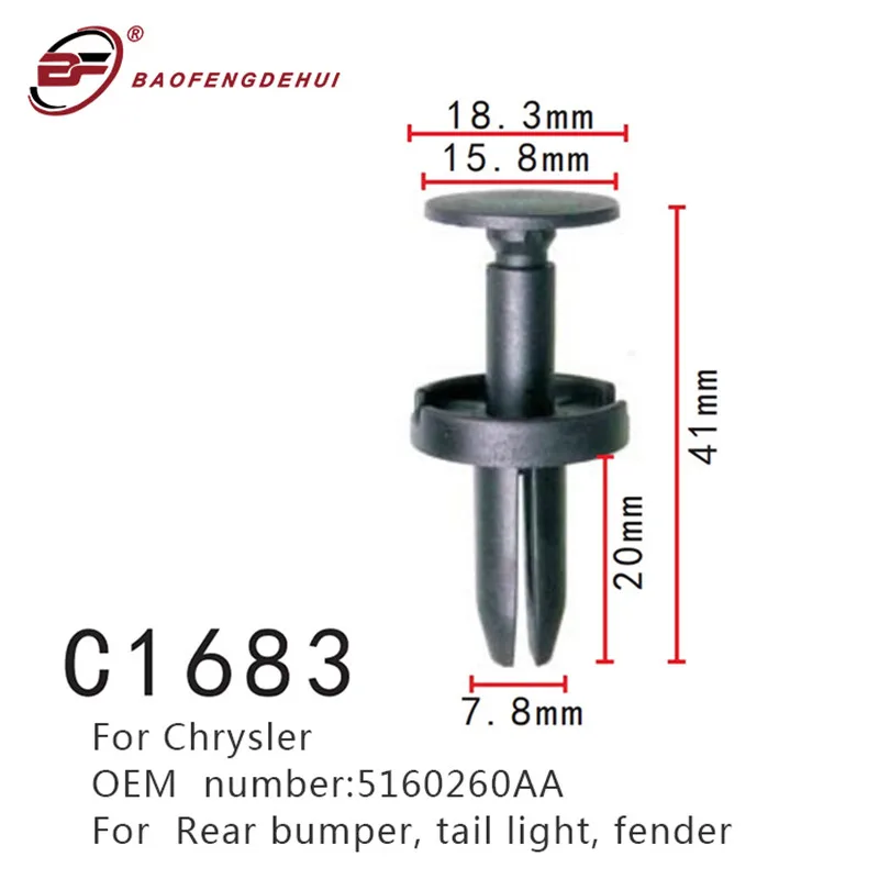 Clips-de-parachoques-trasero-para-Chrysler-5160260aa-hebilla-de-luz ...