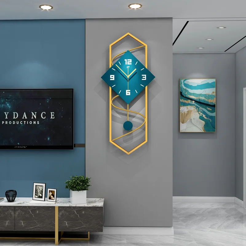 Home Nordic Personality Clock Wall Clock Living Room Creativity Modern ...