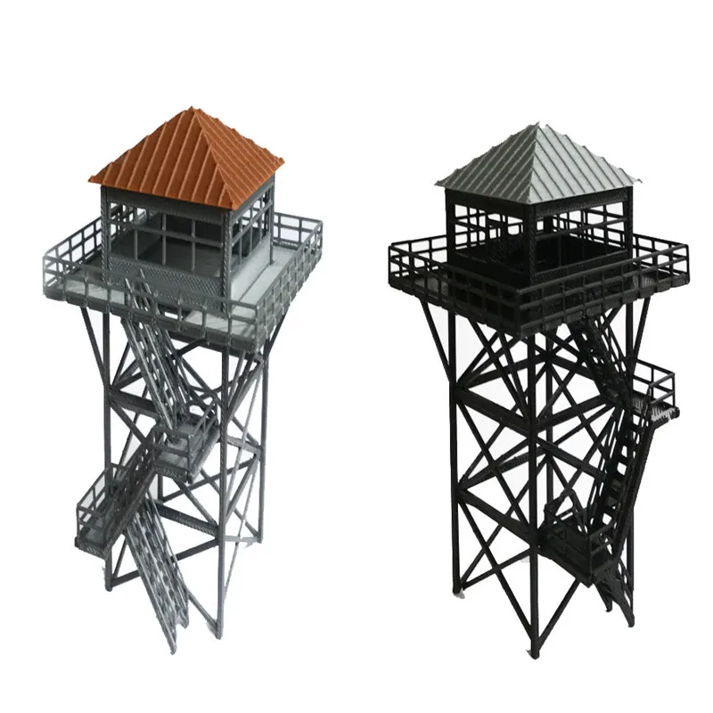 Train Railway Model Scene HO Ratio 1:87 Industrial Style Watchtower ...