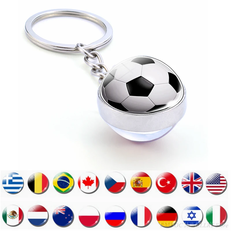 Football Keychain Country Flag | Keychain World Ball Football ...