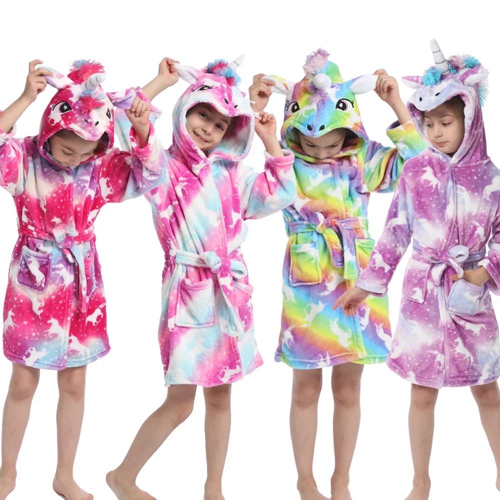 Meninas Anime Roupão Pijamas & Robes para Crianças Meninos Pijamas ...
