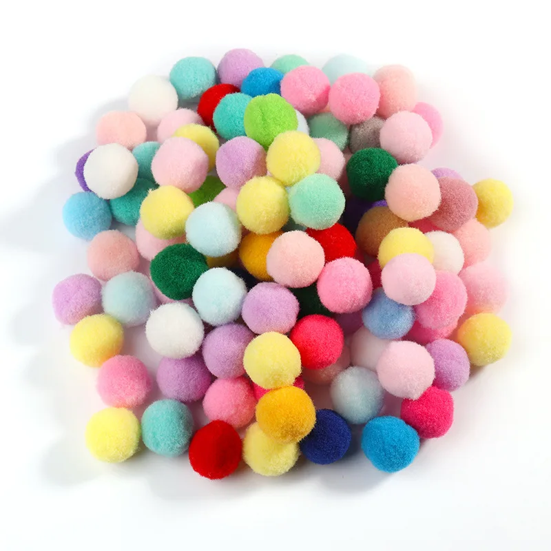 100Pcs 10/15/20/25mm Mini Fluffy Soft Pom Poms Pompoms Ball Handmade ...