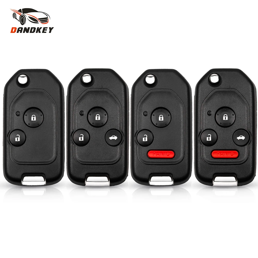 Dandkey Modified 2/3/4 Button Flip Remote Car Key Case For Honda Accord ...