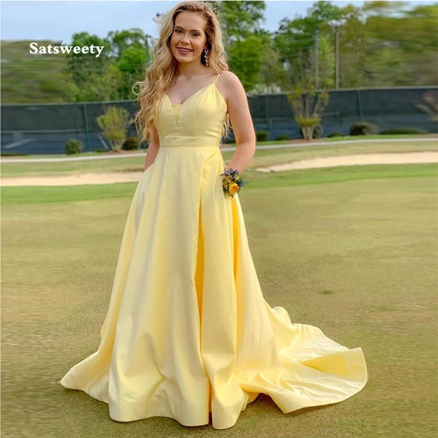 Light Yellow Prom Dresses 2022