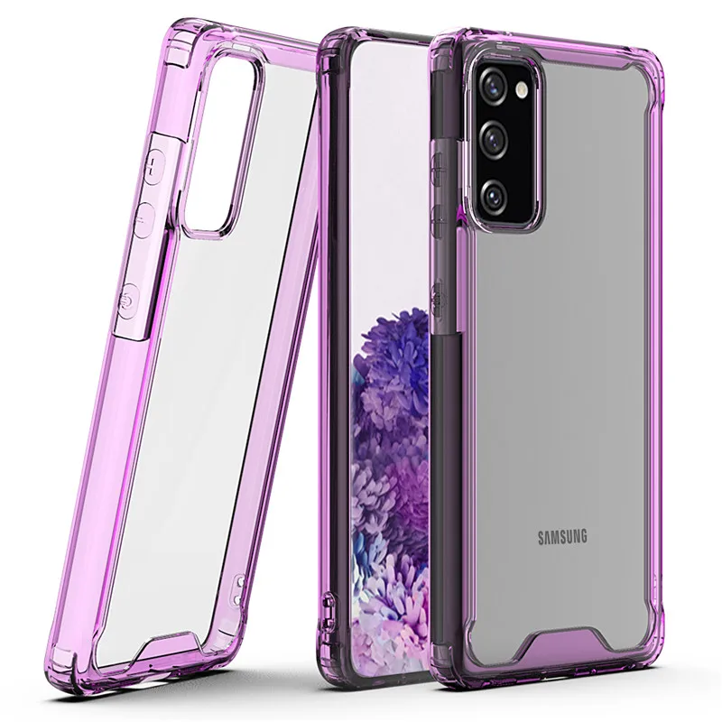 Funda transparente a prueba de golpes para teléfono Samsung, carcasa Lisa brillante de TPU ...