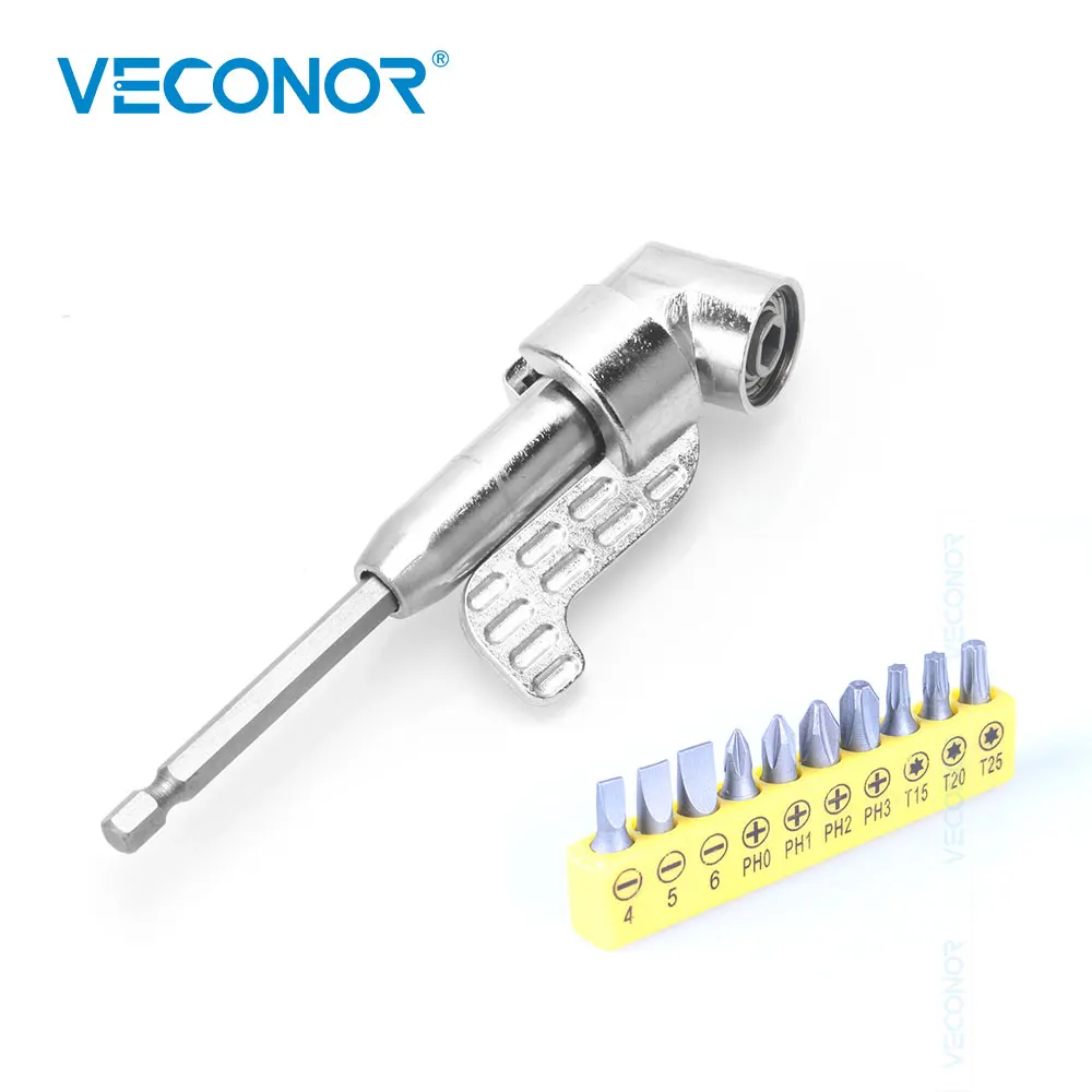 Adaptador de destornillador en ángulo, broca, brida de pulgar, cabezal ...