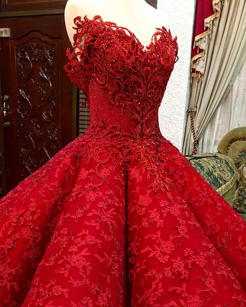 Red Gown For Debut