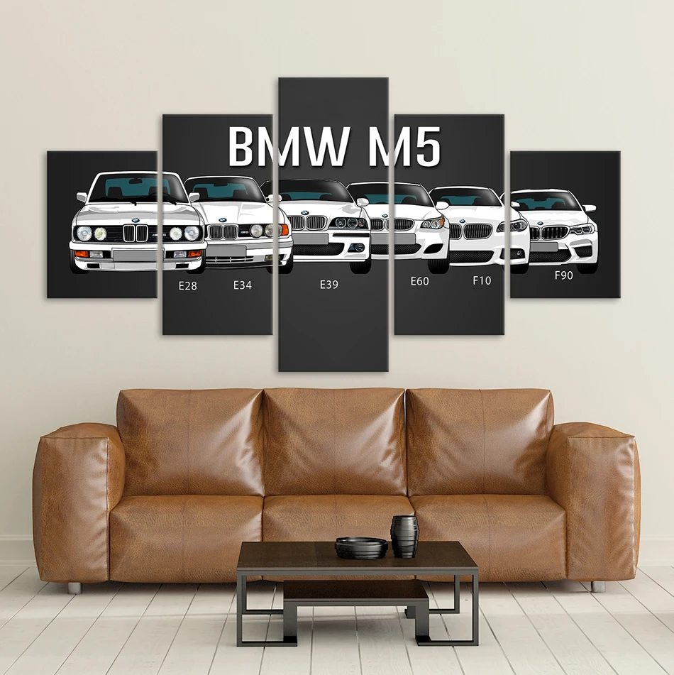 Home Décor Home & Living Wall Décor Unframed BMW M5 E60 Inspired Car ...
