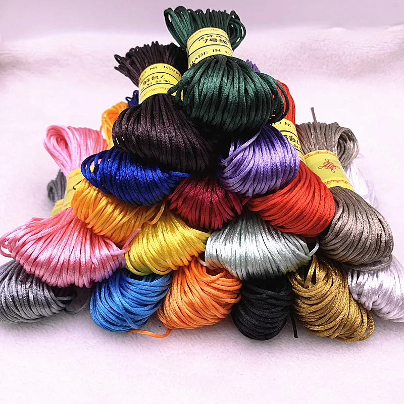 20yards/lot 1.5mm Chinese Knot Line Cord Silk Satin Cord Nylon Cord DIY ...